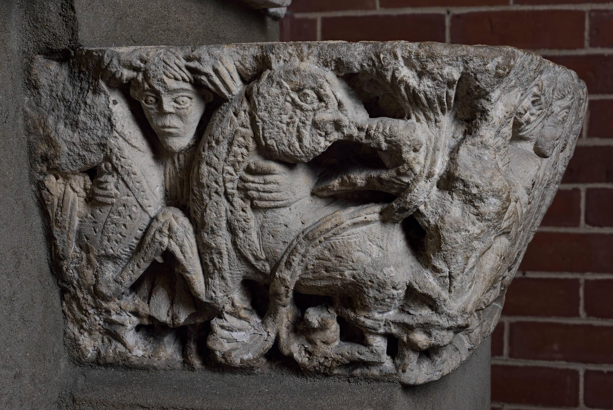 Capital or Impost Block: Daniel in the Lions' Den (?) | Isabella ...