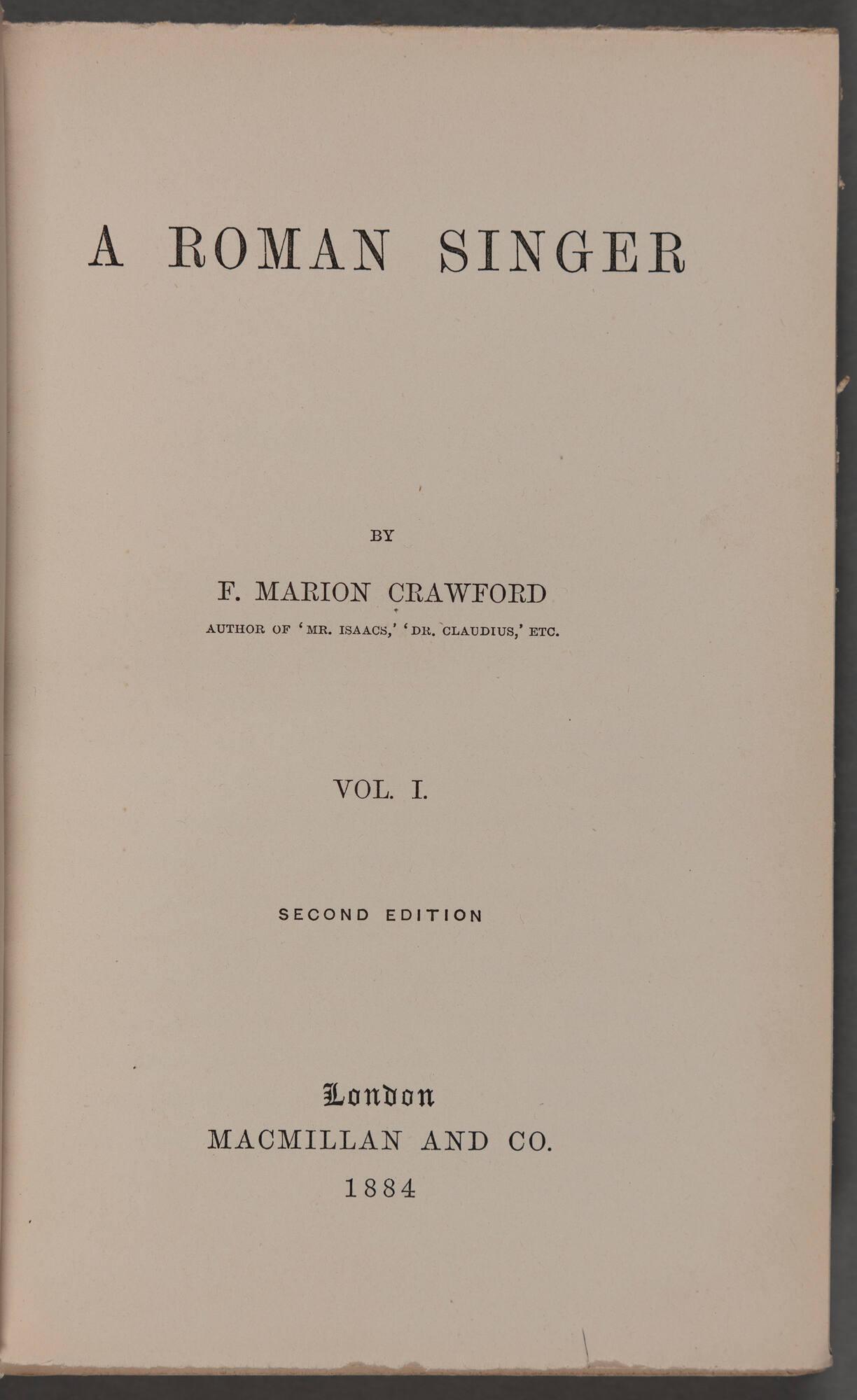 A Roman Singer | Isabella Stewart Gardner Museum