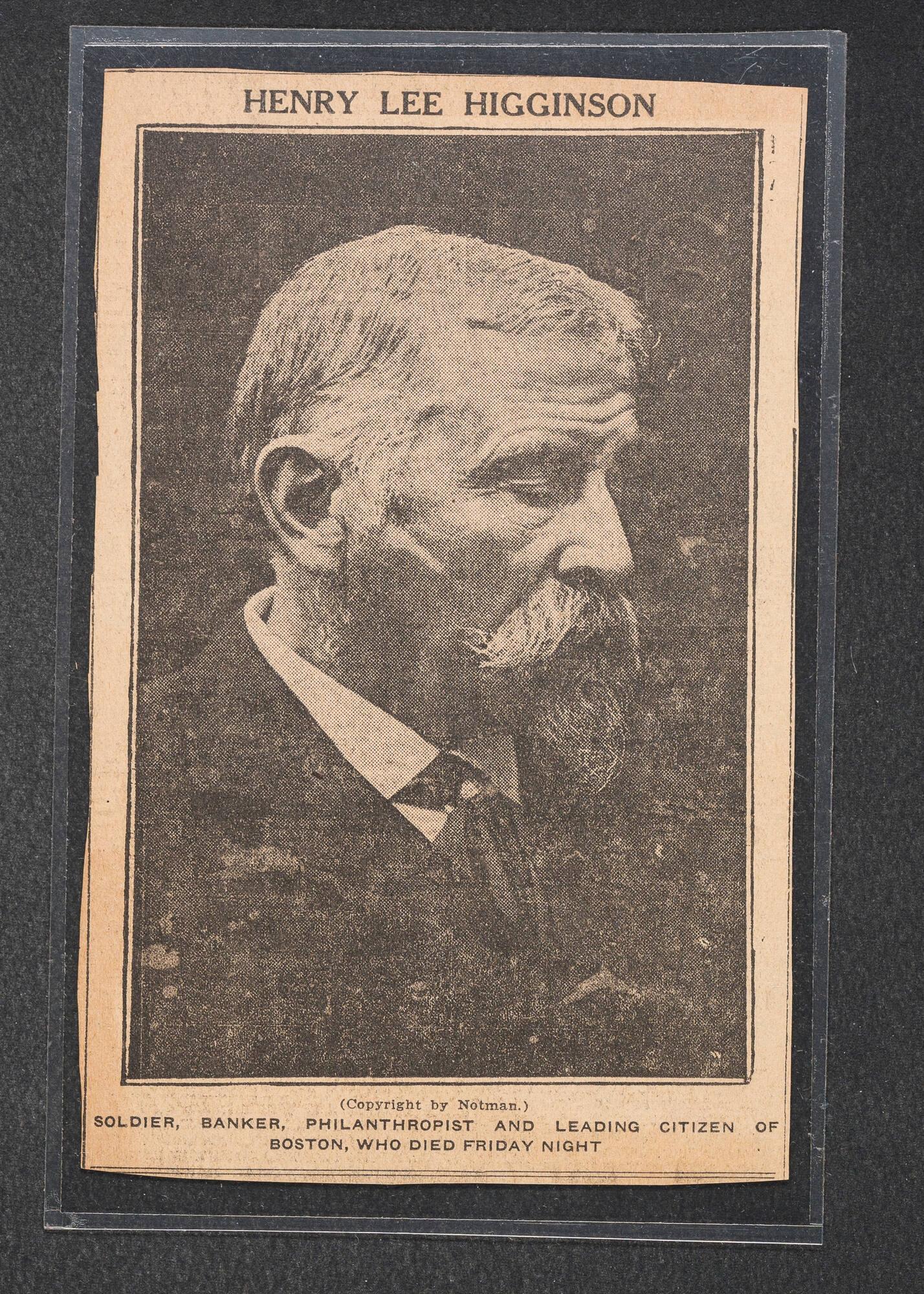 "Henry Lee Higginson" | Isabella Stewart Gardner Museum