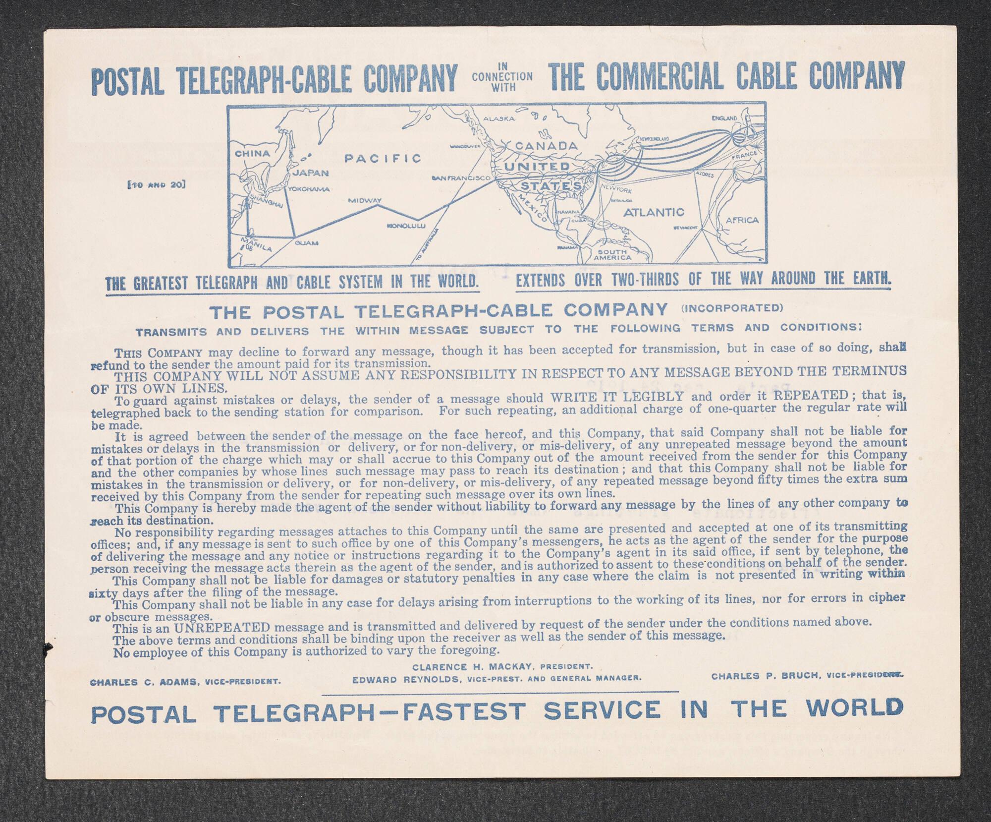 Telegram to Isabella Stewart Gardner from Paris | Isabella Stewart ...