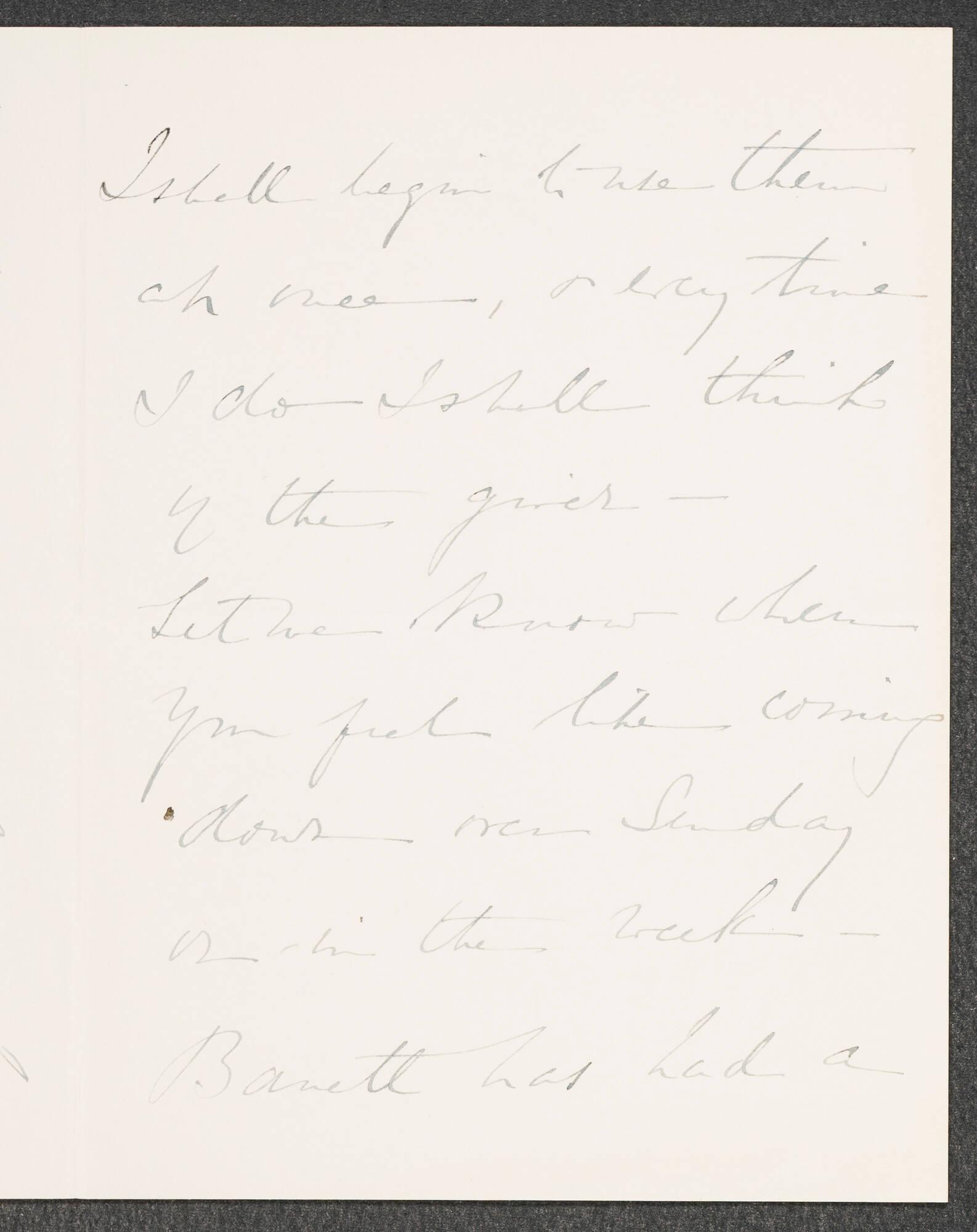Letter to Isabella Stewart Gardner from Portsmouth, New Hampshire ...