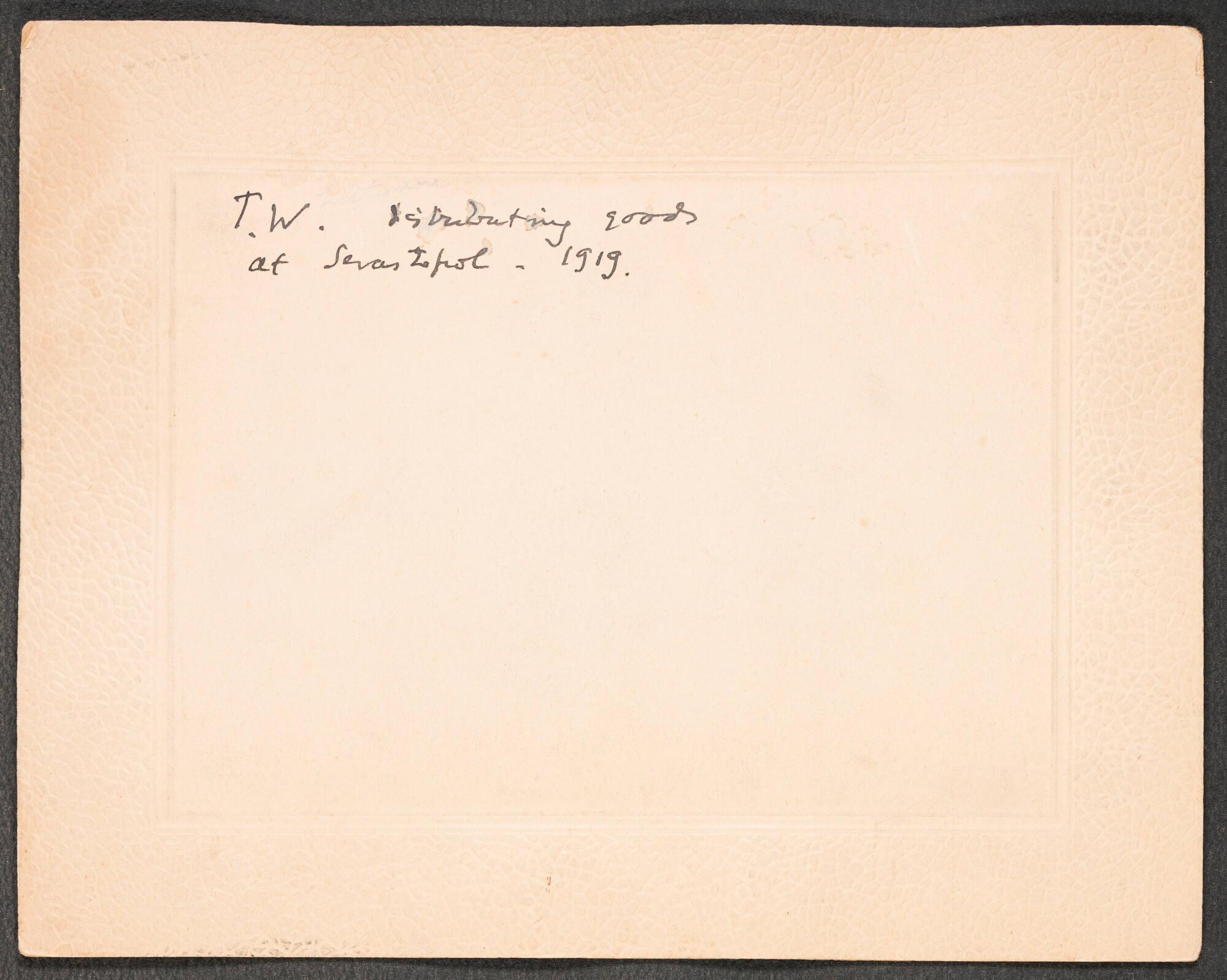 Thomas Whittemore and Unidentified Men Distributing Aid in Sevastopol ...