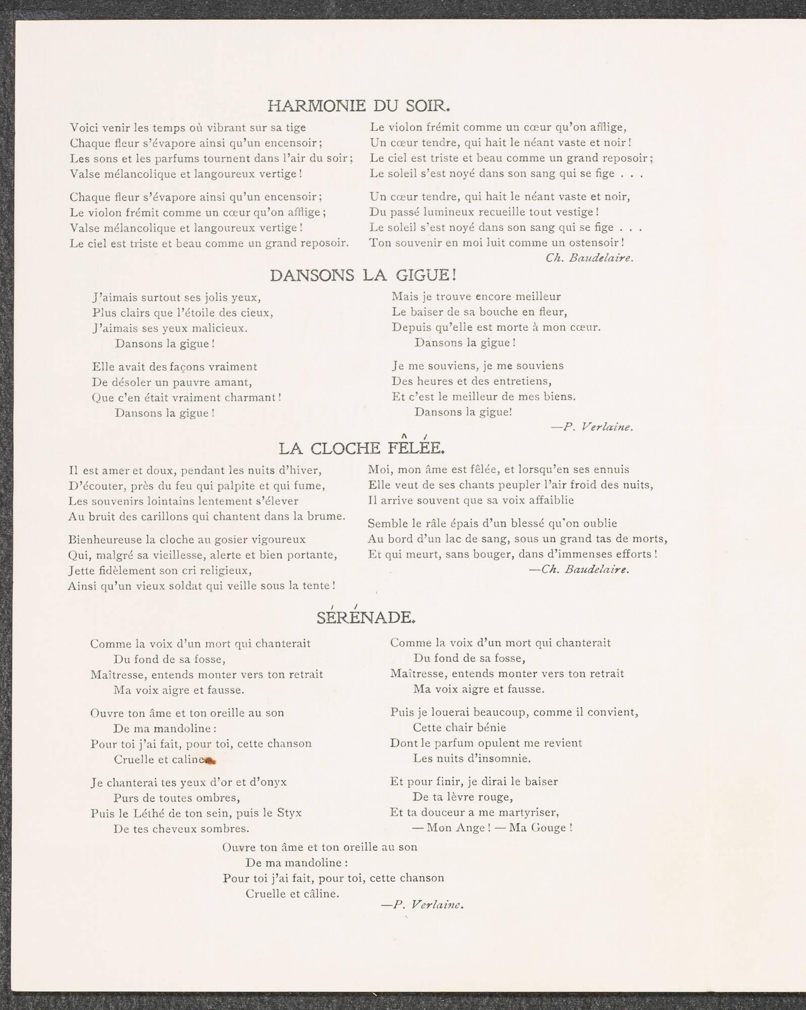 Recital Program, Steinert Hall, Boston | Isabella Stewart Gardner Museum