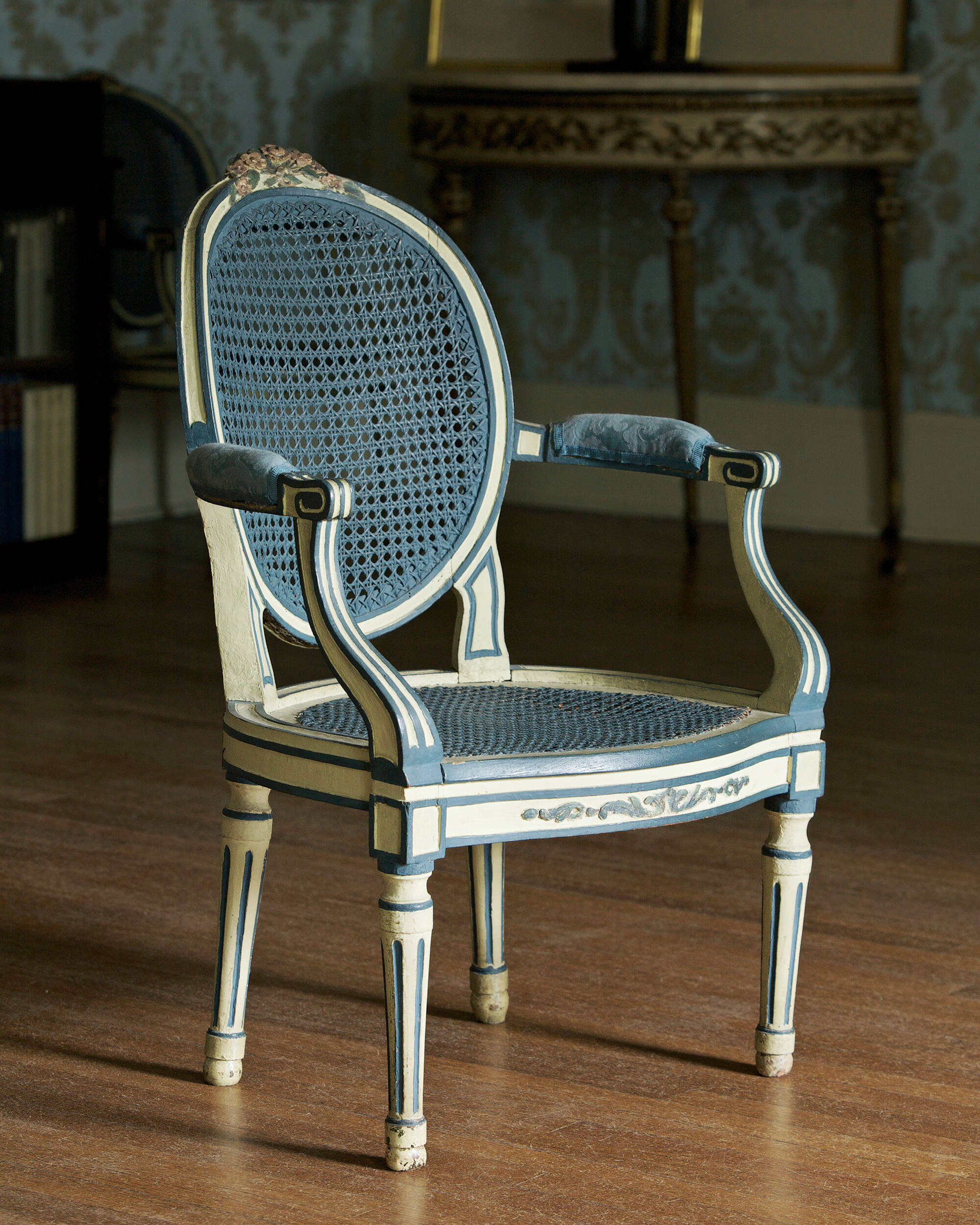 Set of Four Side Chairs, Two Arm Chairs, and a Settee | Isabella ...