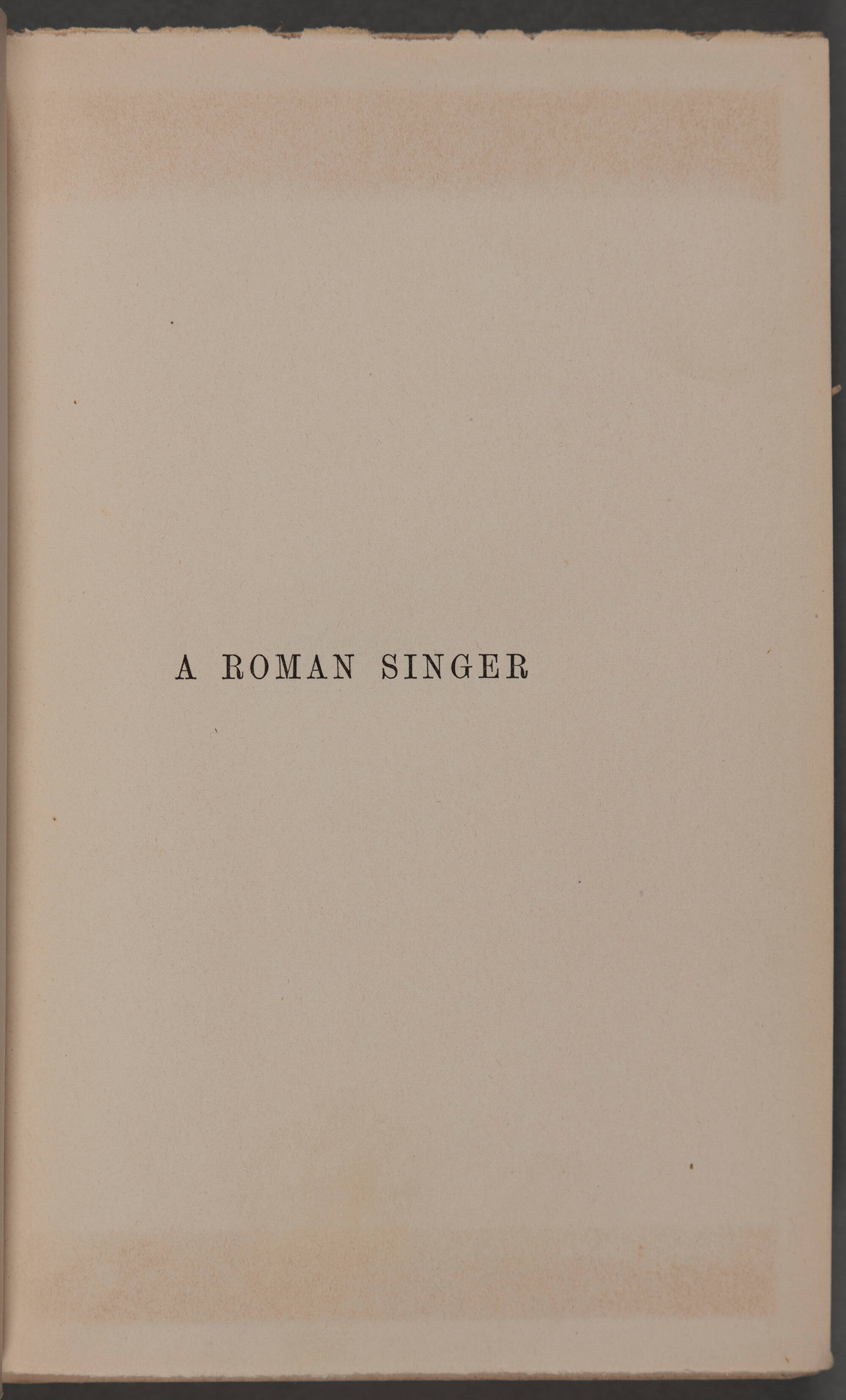 A Roman Singer | Isabella Stewart Gardner Museum