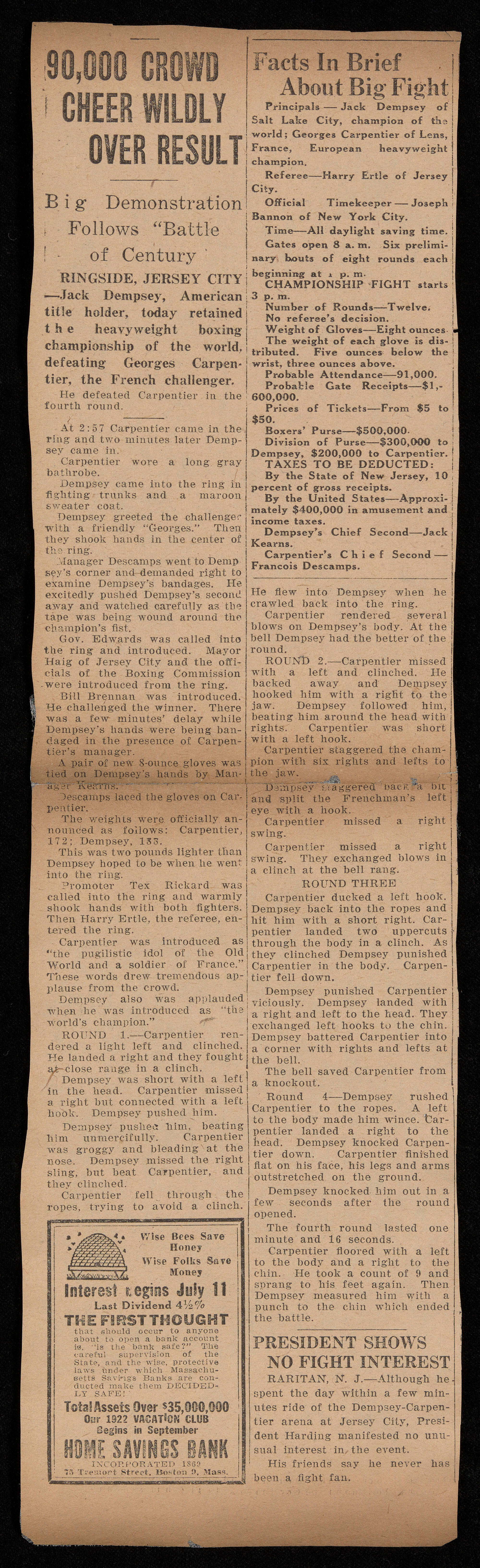 "Dempsey Wins" | Isabella Stewart Gardner Museum