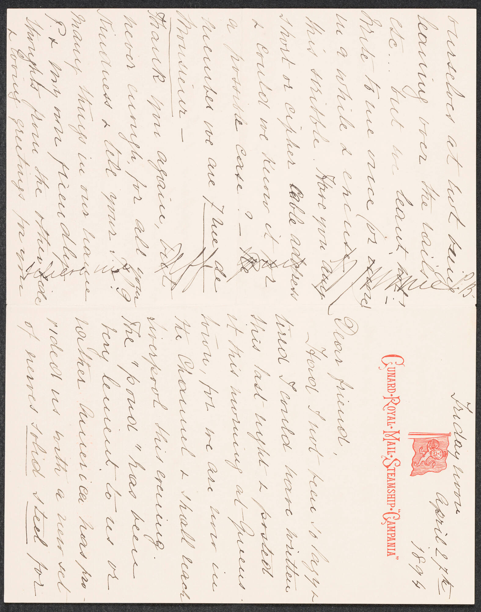 Letter to Isabella Stewart Gardner from the Atlantic Ocean | Isabella ...
