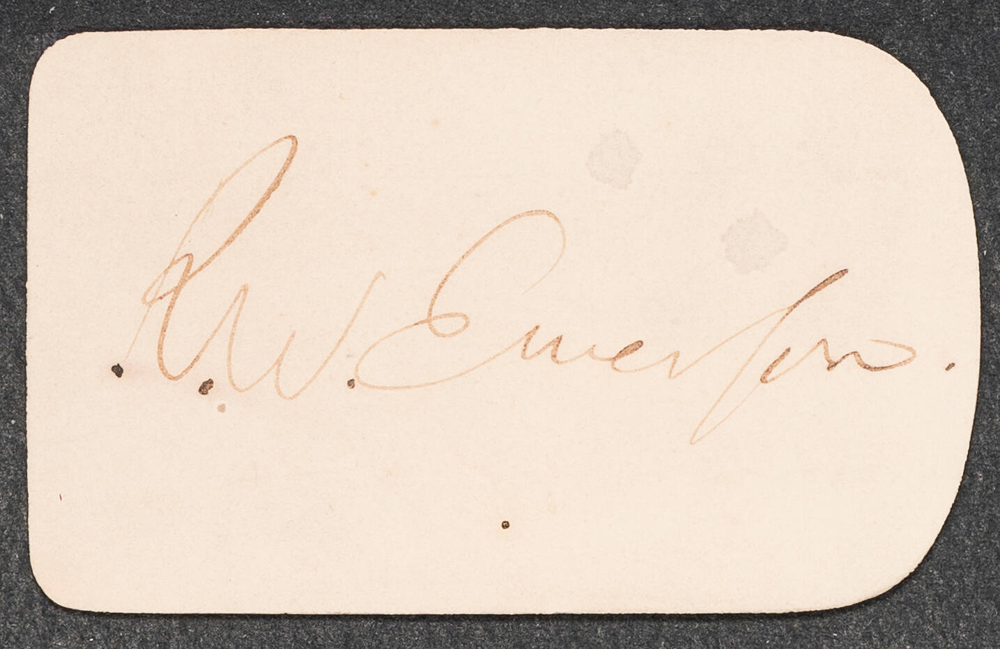 Autograph of Ralph Waldo Emerson | Isabella Stewart Gardner Museum