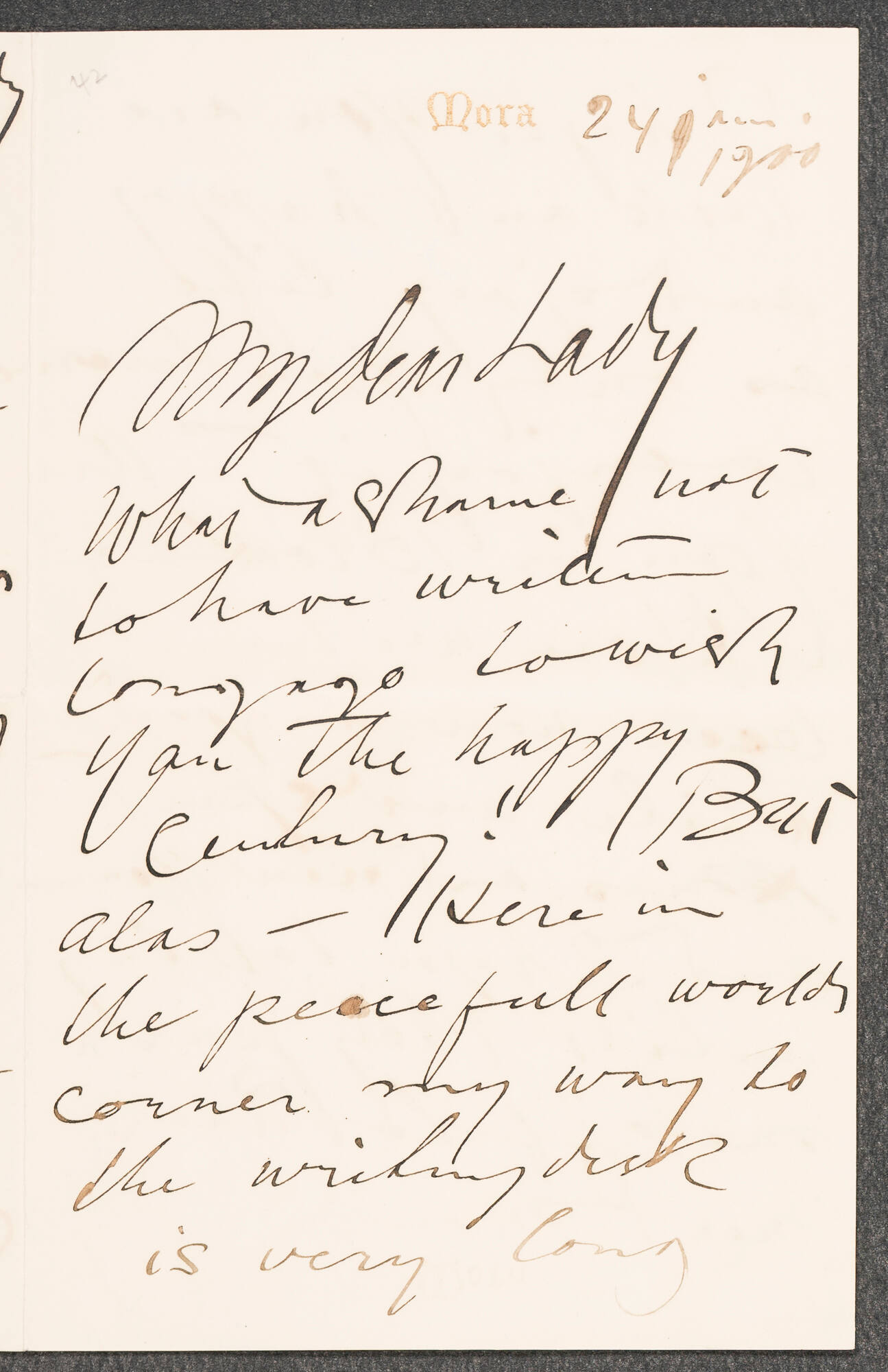 Letter to Isabella Stewart Gardner from Mora, Sweden | Isabella Stewart ...