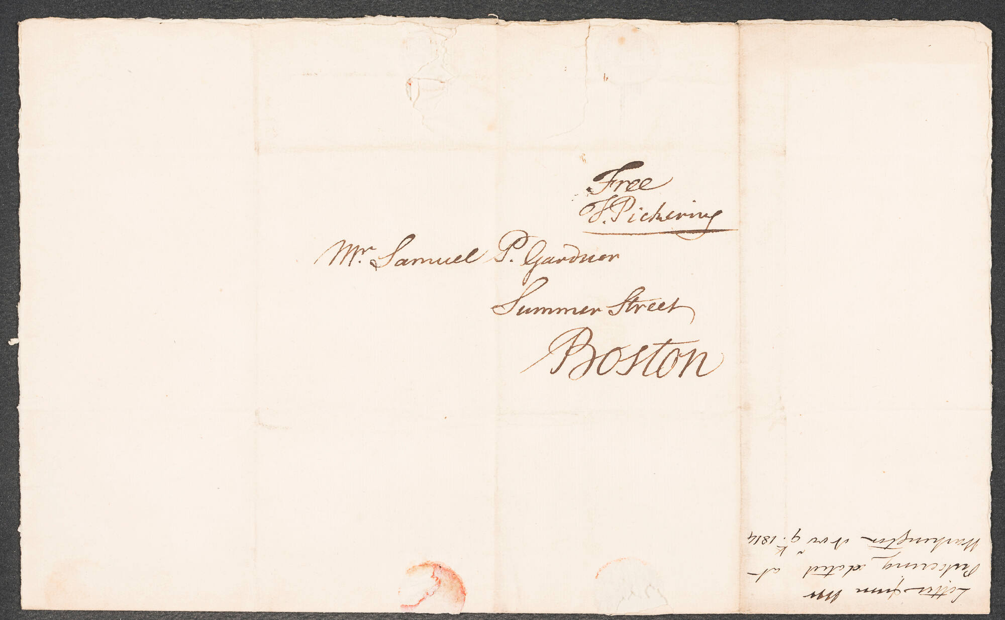 Letter to Samuel Pickering Gardner from Washington, D.C. | Isabella ...