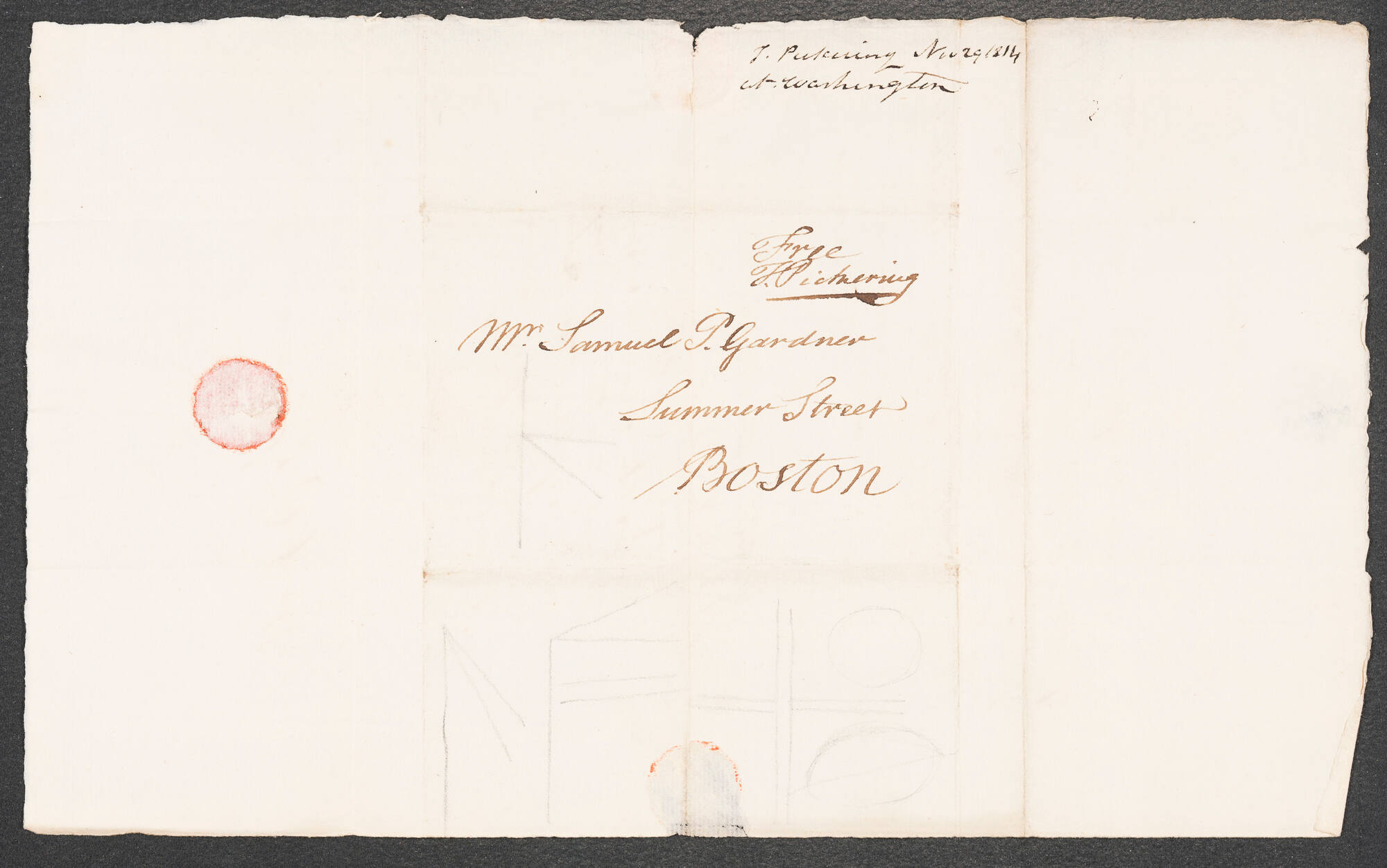 Letter to Samuel Pickering Gardner from Washington, D.C. | Isabella ...