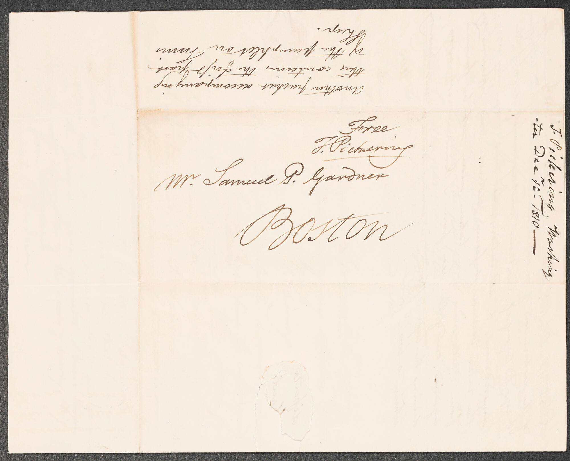 Letter to Samuel Pickering Gardner from Washington, D.C. | Isabella ...