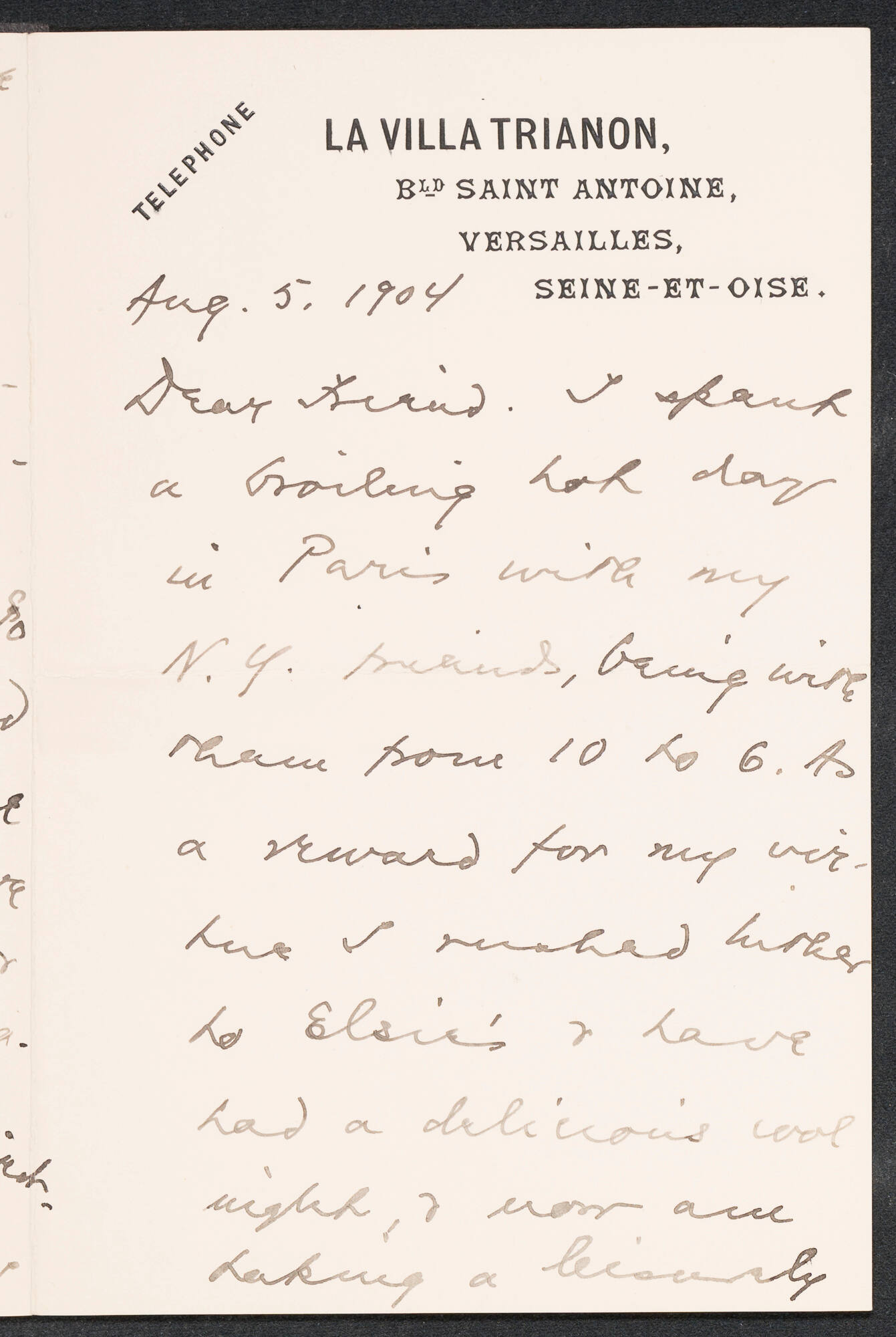 Letter to Isabella Stewart Gardner from Versailles | Isabella Stewart ...