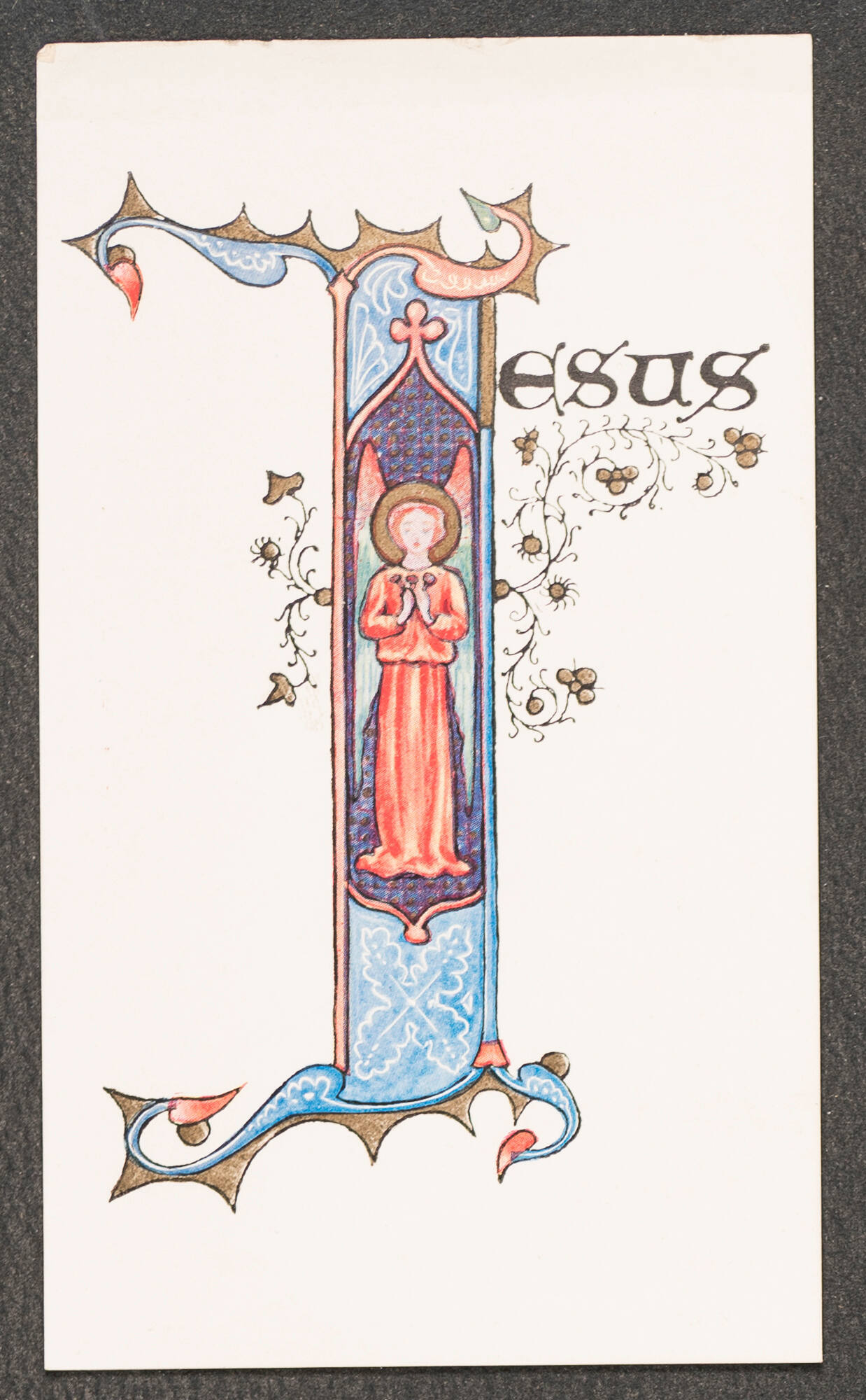 Illuminated Letter "J" with Jesus | Isabella Stewart Gardner Museum
