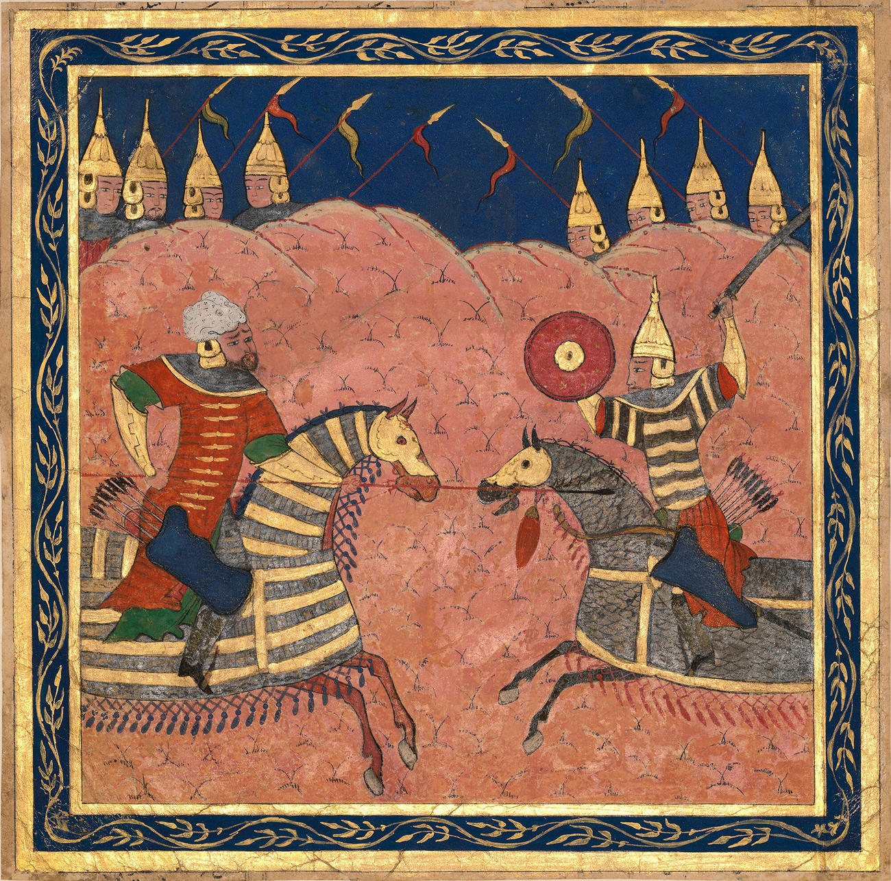 Rustam Fighting with Suhrab | Isabella Stewart Gardner Museum