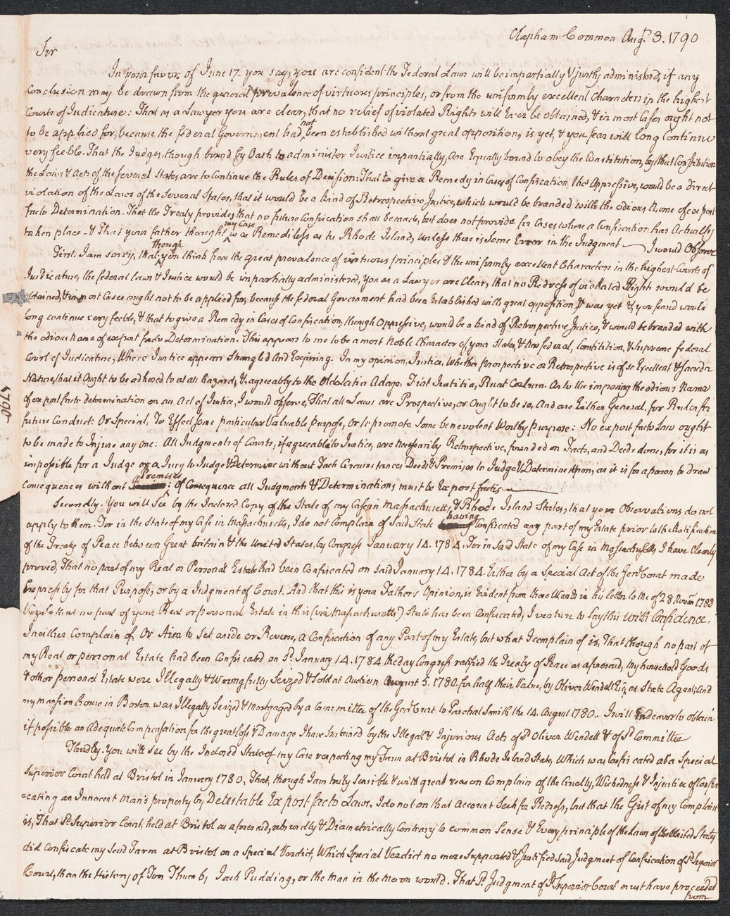 Letter to John Lowell, Jr. from London | Isabella Stewart Gardner Museum